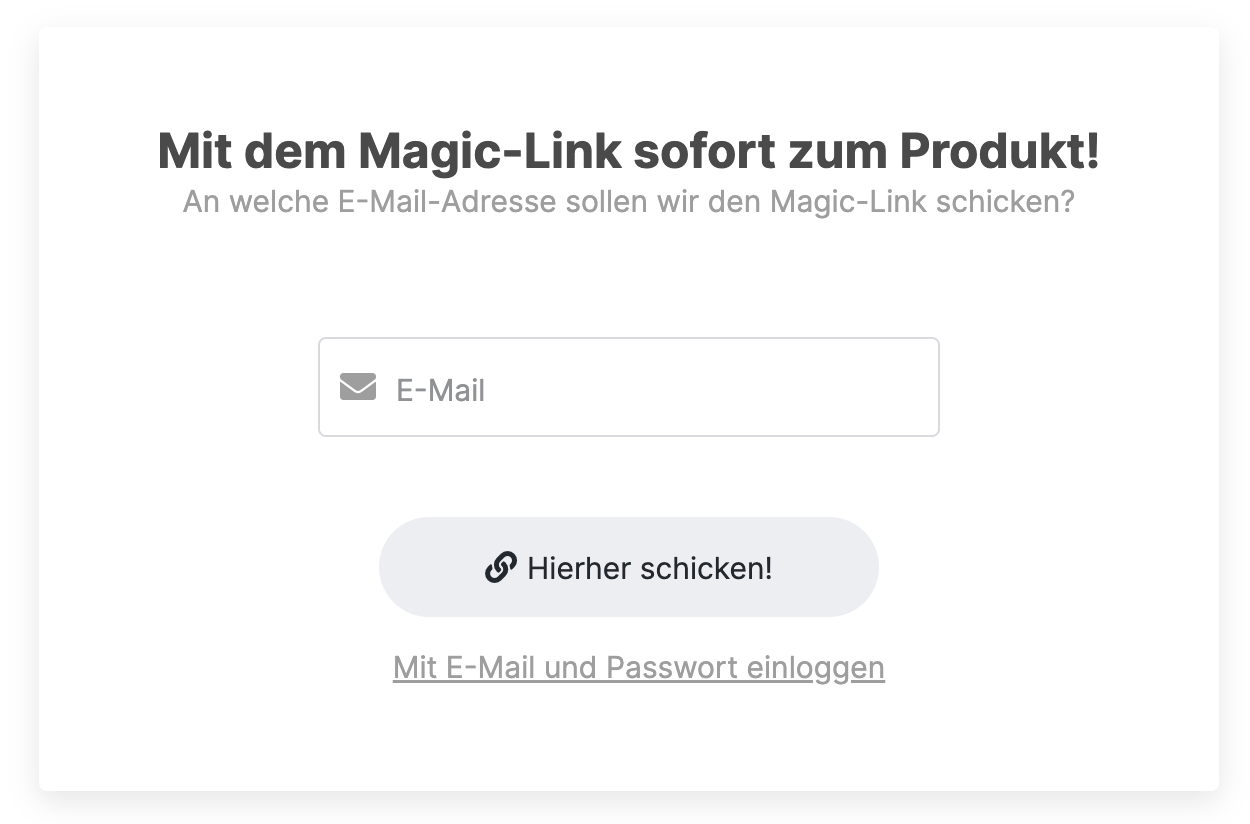 Login mit Magic-Link
